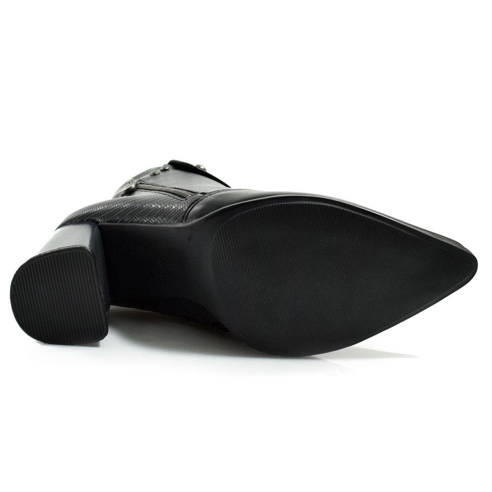 Ankle Boots de Salto Bloco Ramarim 2558131 Preto