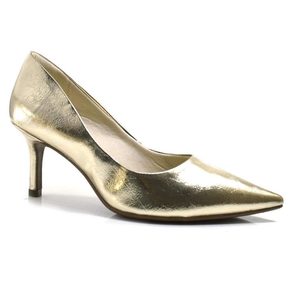 Scarpin Feminino Cazzualen T7029-145 Dourado