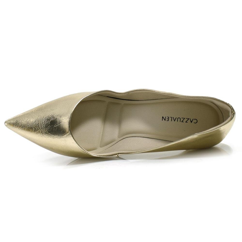 Scarpin Feminino Cazzualen T7029-145 Dourado