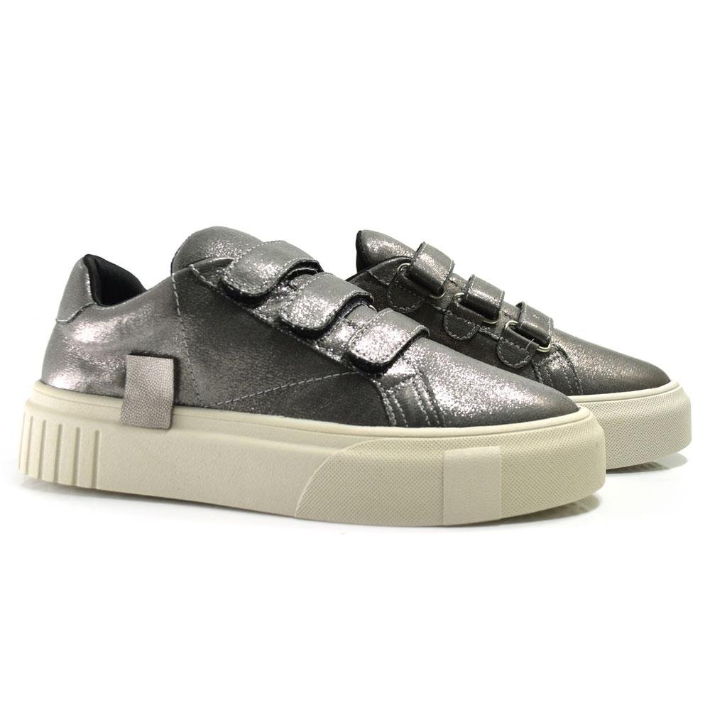 Tênis Casual Feminino Suzzara 005.0023 Prata
