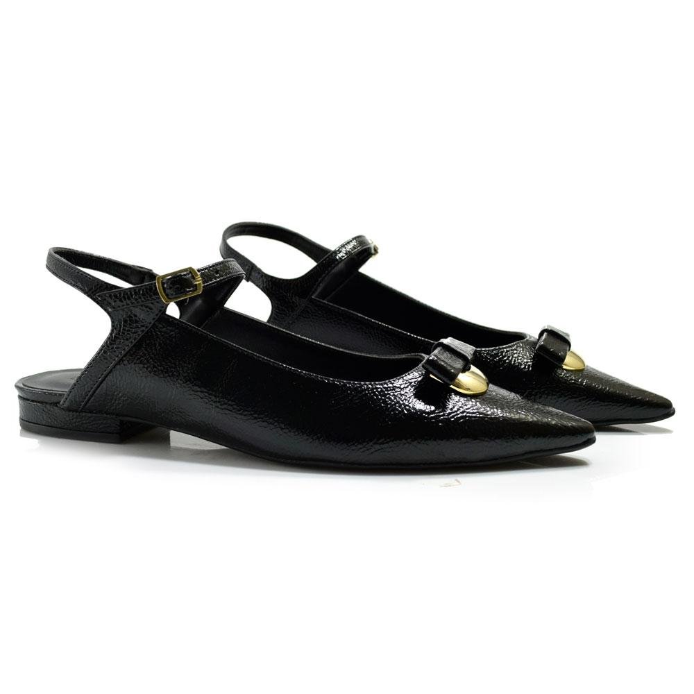 Sapatilha Slingback Feminina Suzzara 4256-10877 Preto