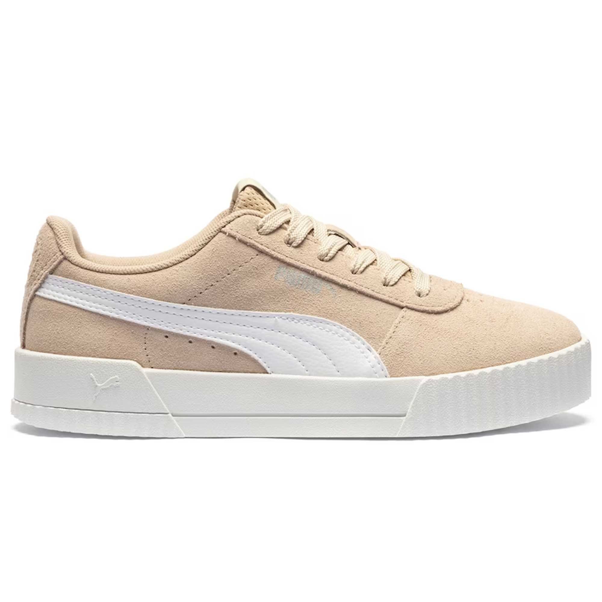 Tenis Puma Carina BDP Bege Feminino Conforto Casual Bege/Branco