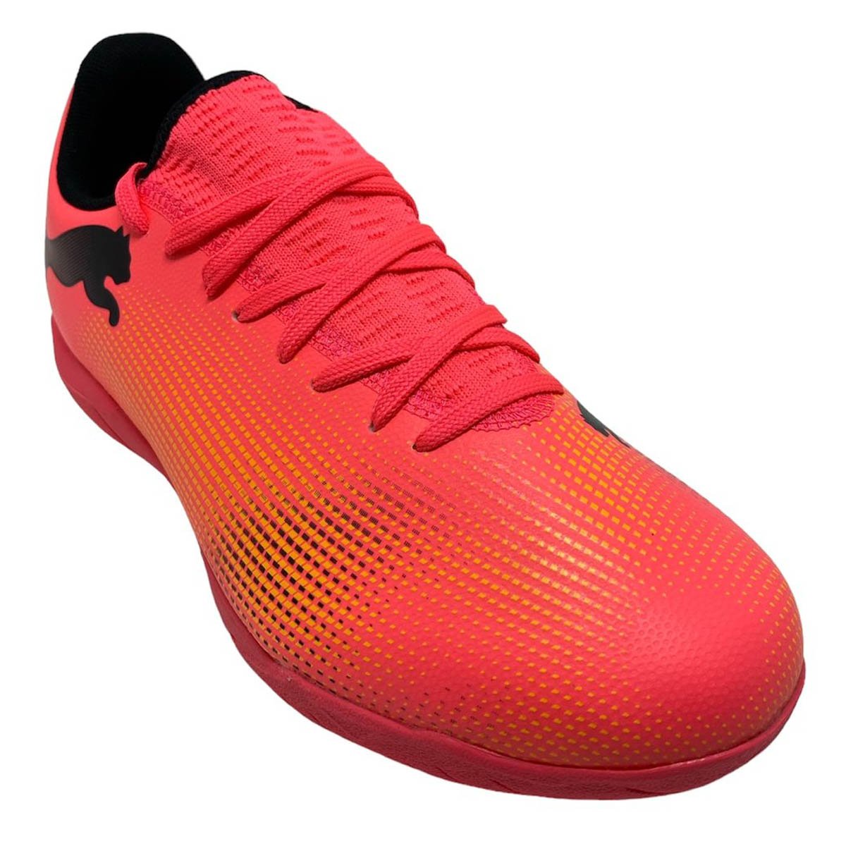 Tenis Futsal Puma Future 7 Play unissex Coral Rosa