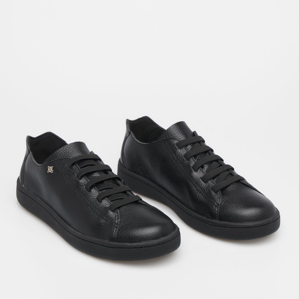 TÊNIS DI VALENTINI JOY COURO Preto