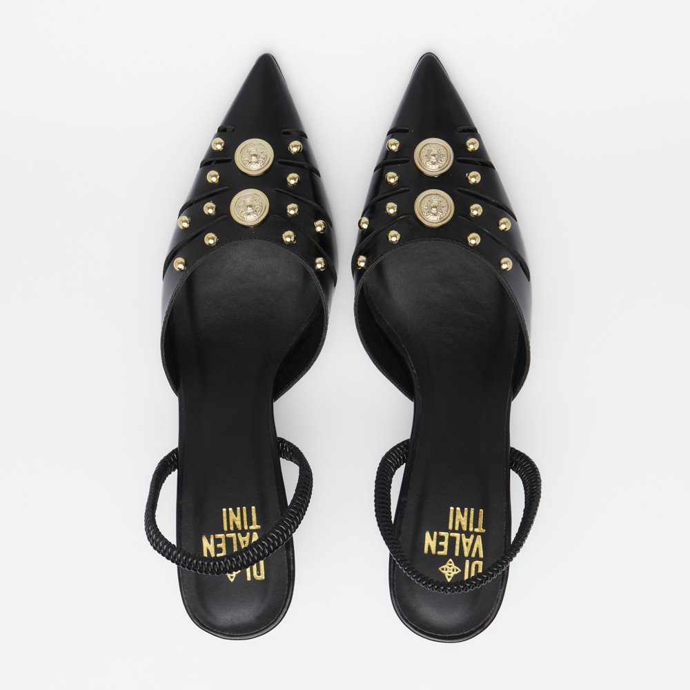 SLINGBACK KENDALL DI VALENTINI NAPA Preto