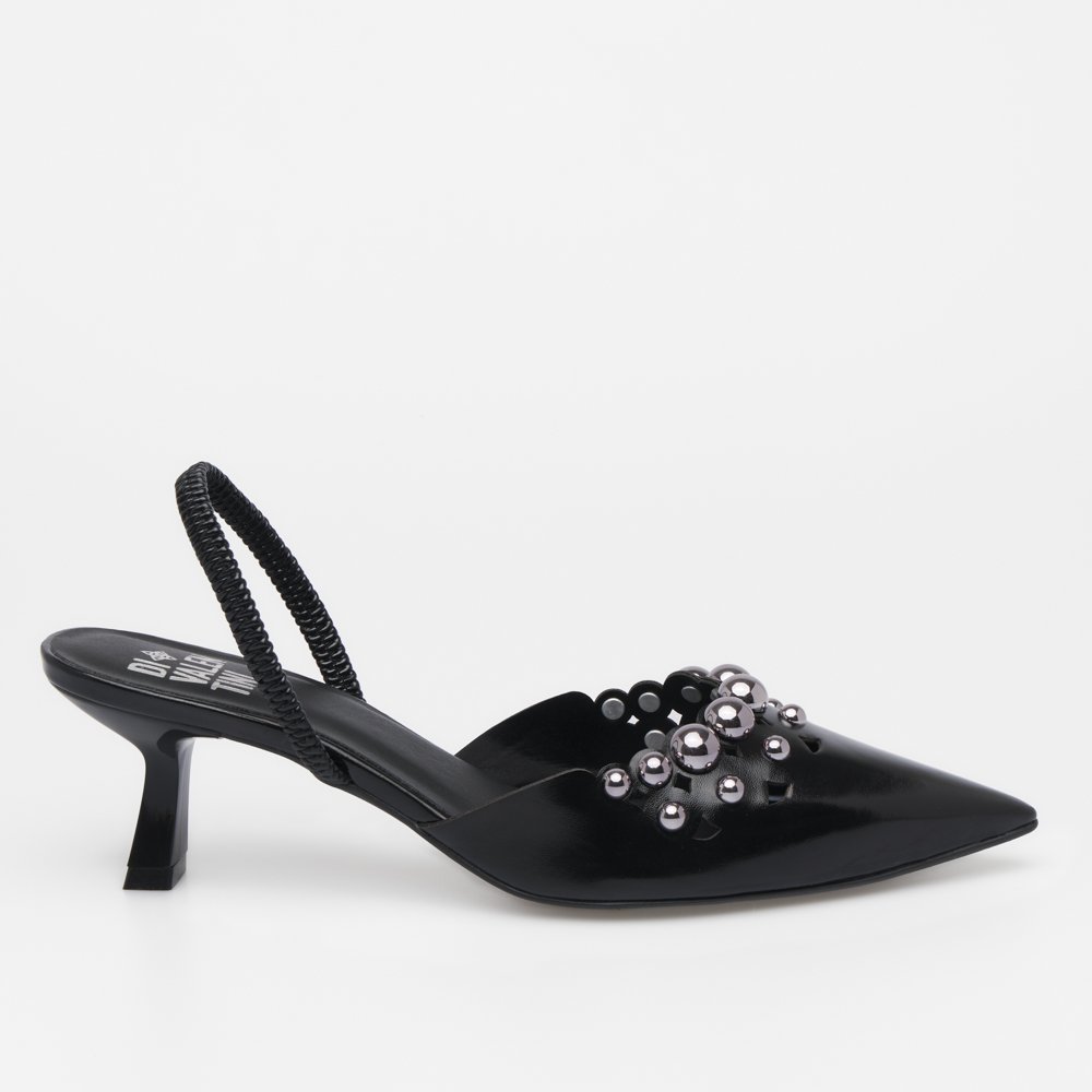 SLINGBACK NOEMI DI VALENTINI NAPA Preto