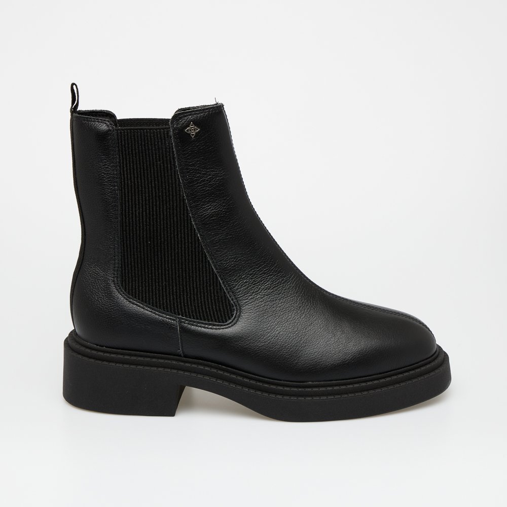 BOTA CHELSEA COURO Preto