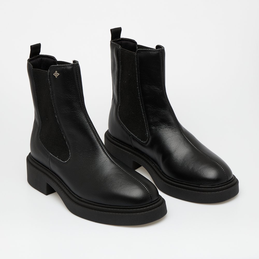 BOTA CHELSEA COURO Preto
