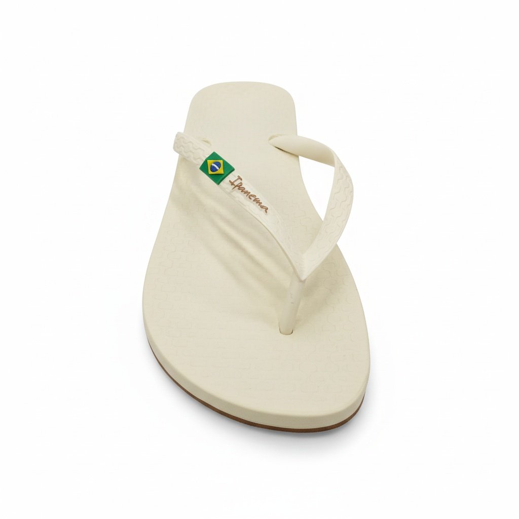 Chinelo Ipanema Essencial Bege Marrom Feminino Versatil Branco