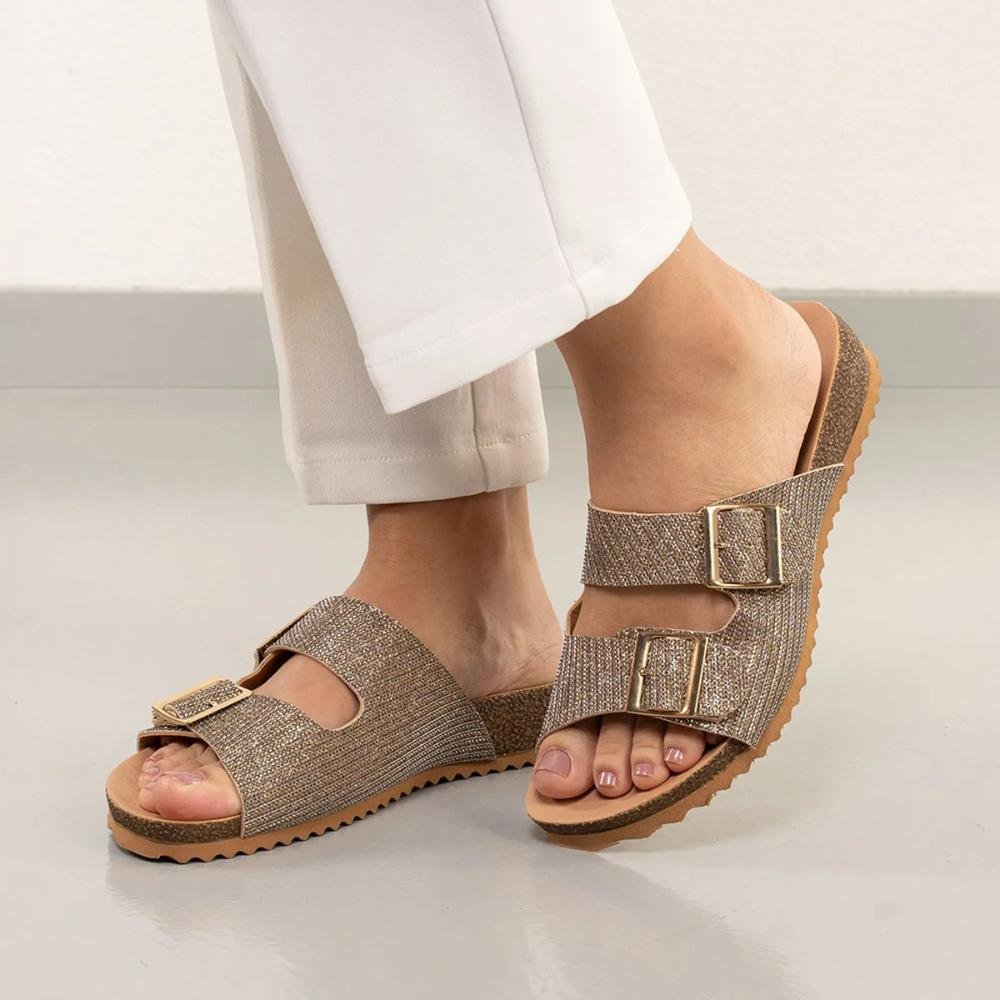 Sandália Bottero Papete Texturas Feminina Marrom