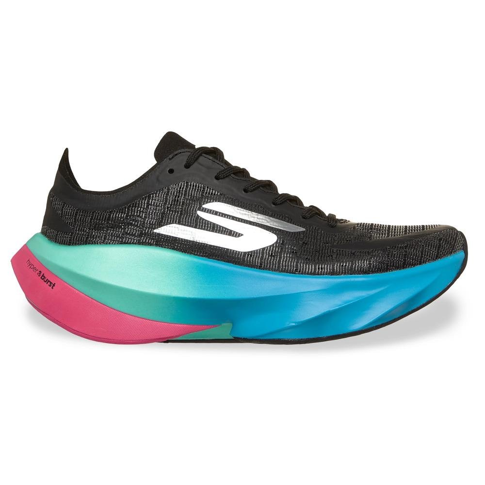 Tênis de Corrida Skechers SKX Aero Tempo Feminina Preto/Multicolor