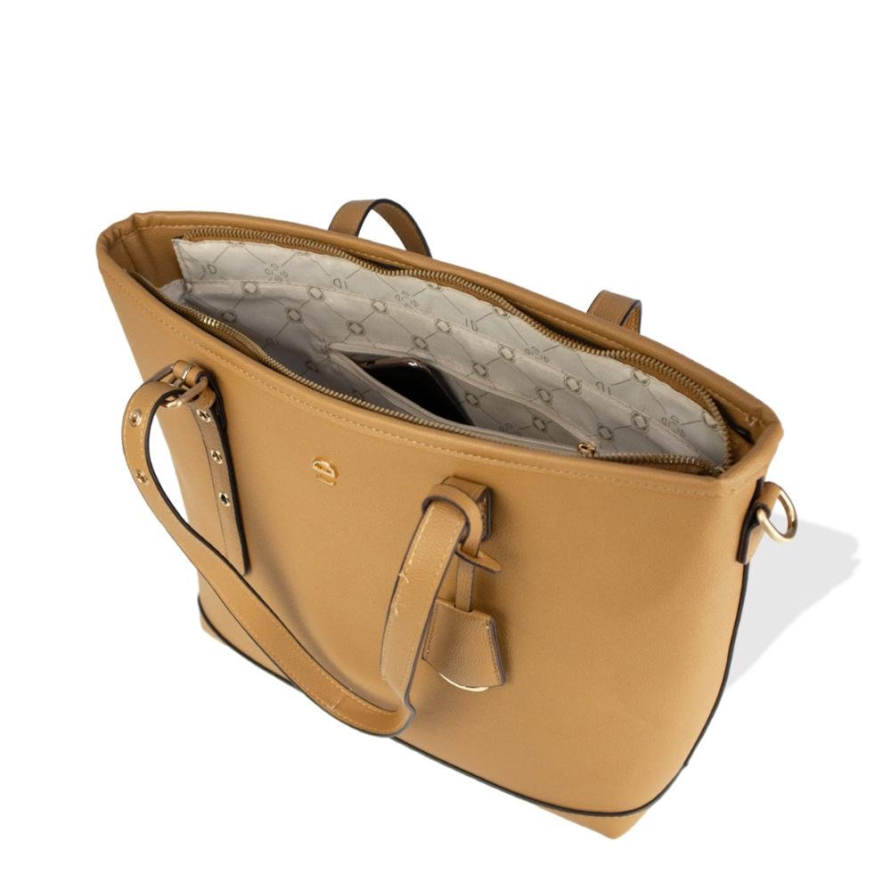 Bolsa Ombro Tote Nó Essentials Le Postiche Caramelo