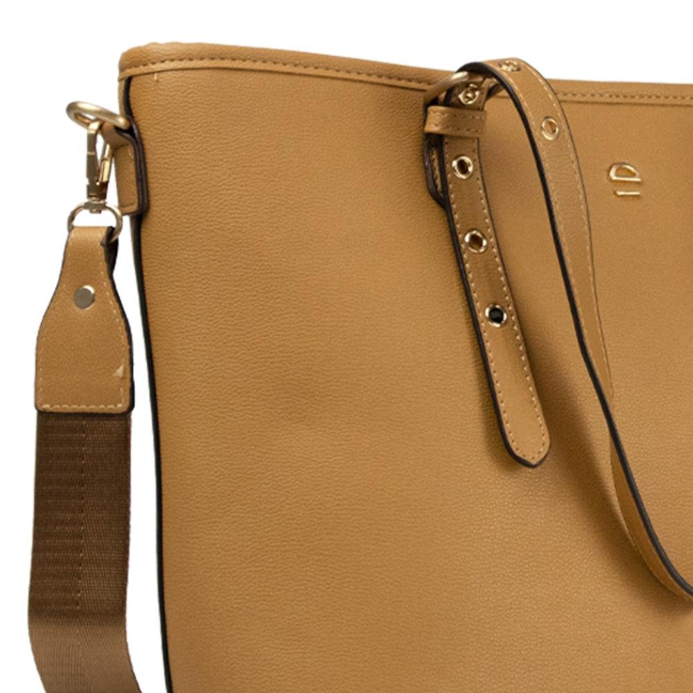 Bolsa Ombro Tote Nó Essentials Le Postiche Caramelo