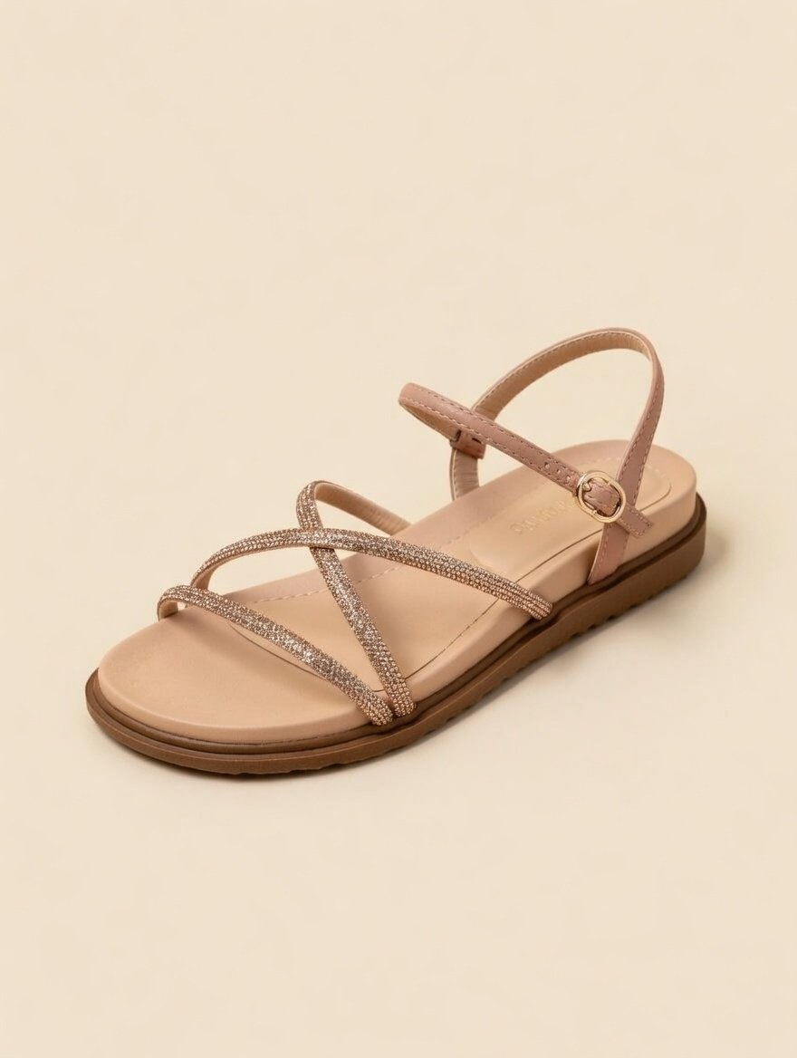 Sandalia D Bell Outlet Fashion Star Cross Dourado