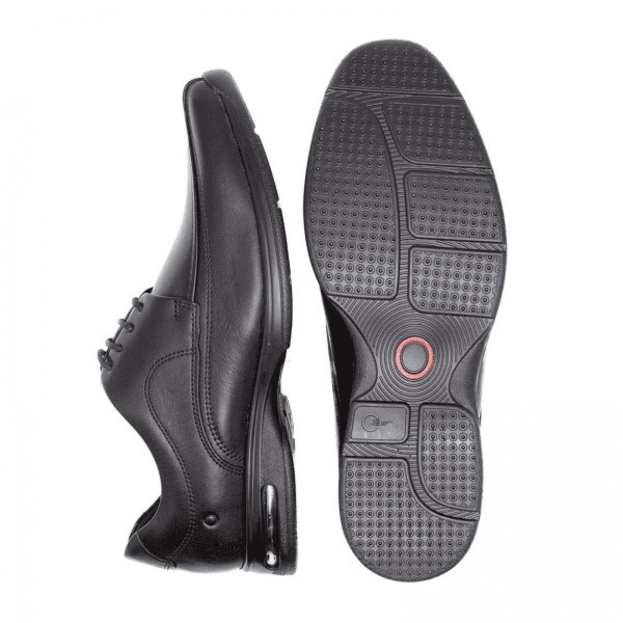 Sapato Democrata Masculino Air Spot Couro Anatomico Preto