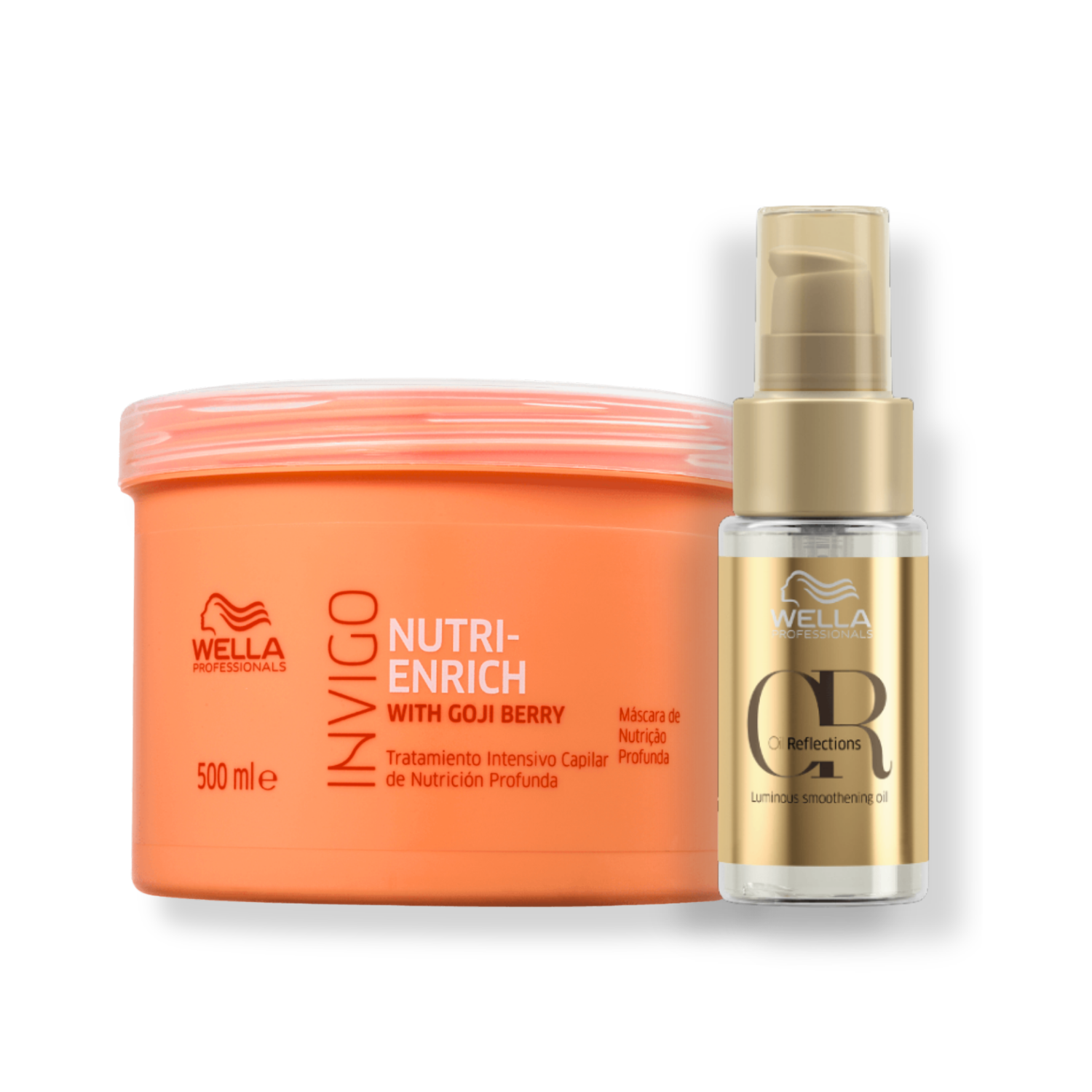 Kit Wella Professionals - Mascara 500ml Nutri-Enrich + Oleo Capilar oil ...