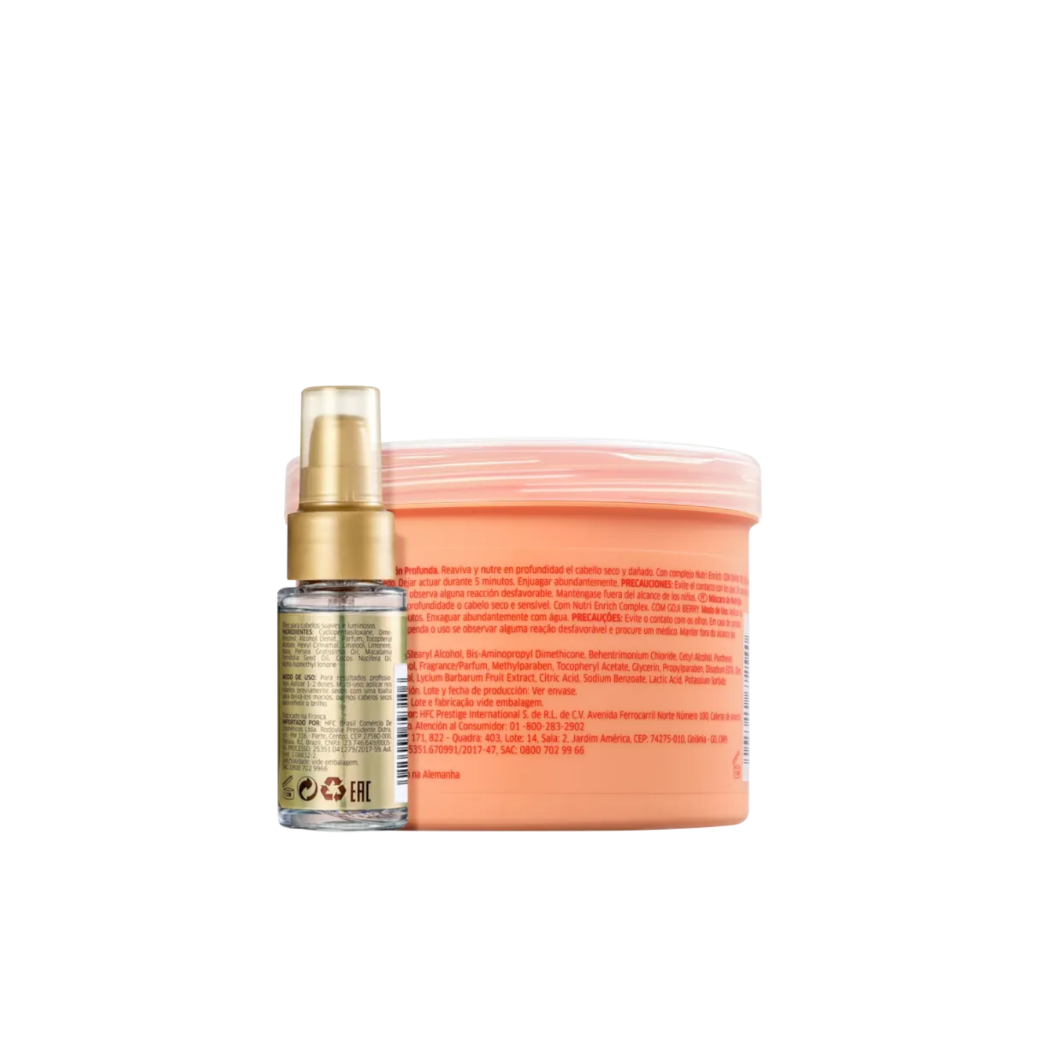 Kit Wella Professionals - Mascara 500ml Nutri-Enrich + Oleo Capilar oil ...