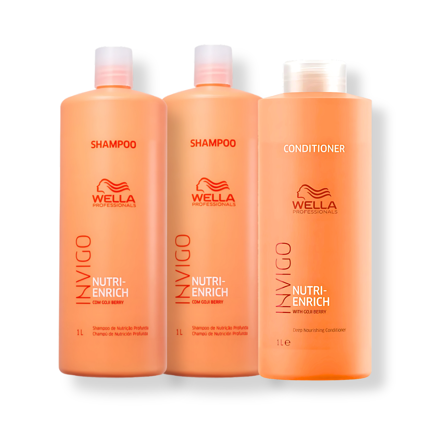 Kit Wella Nutri-Enrich 2x Shampoo 1L, Condicionador 1L ÚNICO