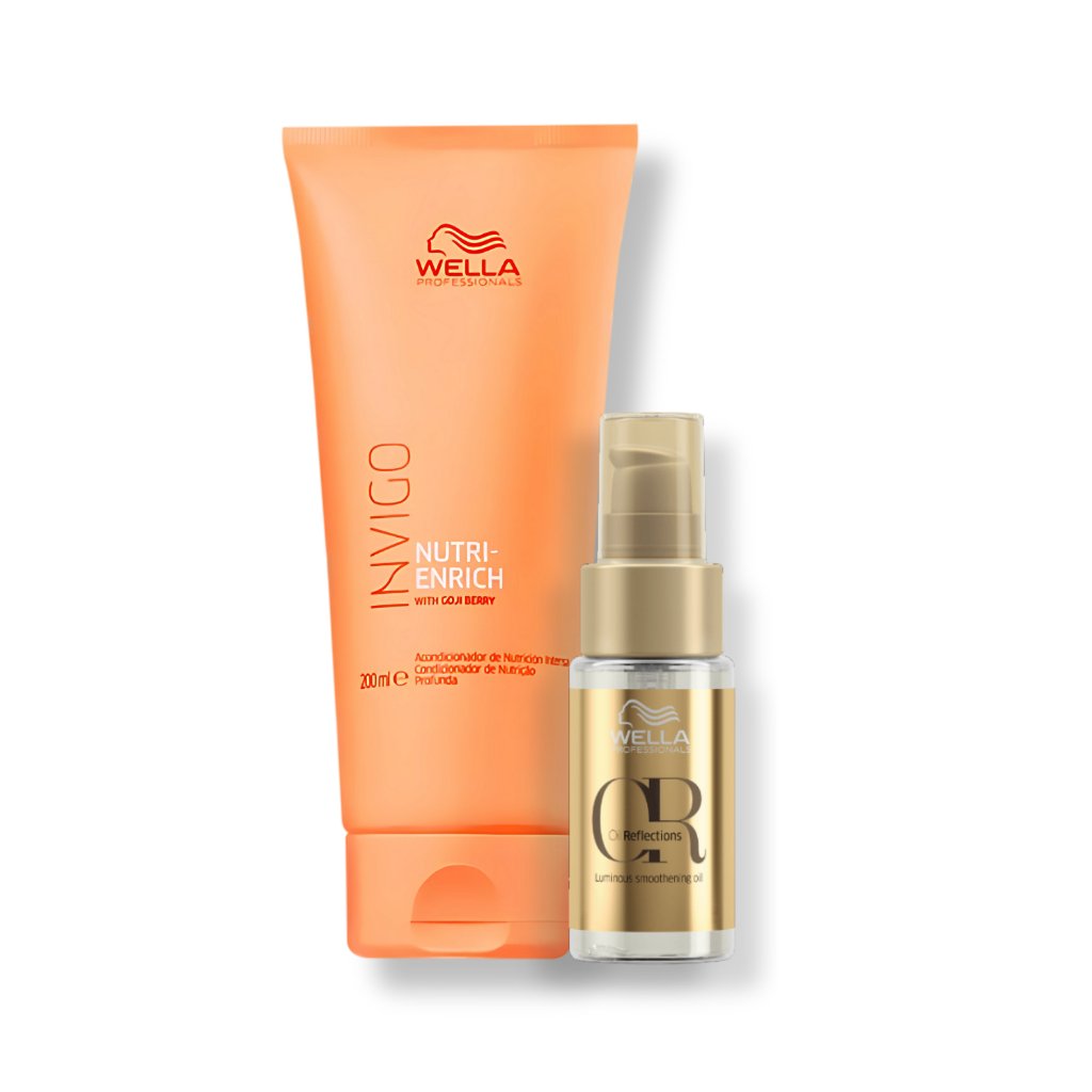 Kit Wella Invigo Nutri-Enrich Condicionador 200ml + Oil Reflections Oil ...