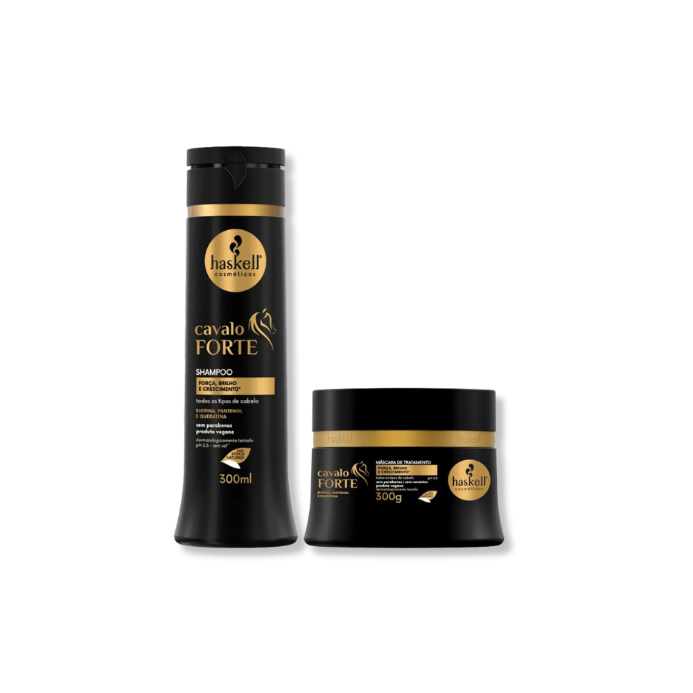 Haskell Kit Cavalo Forte - Shampoo 300ml + Mascara 300g ÚNICO