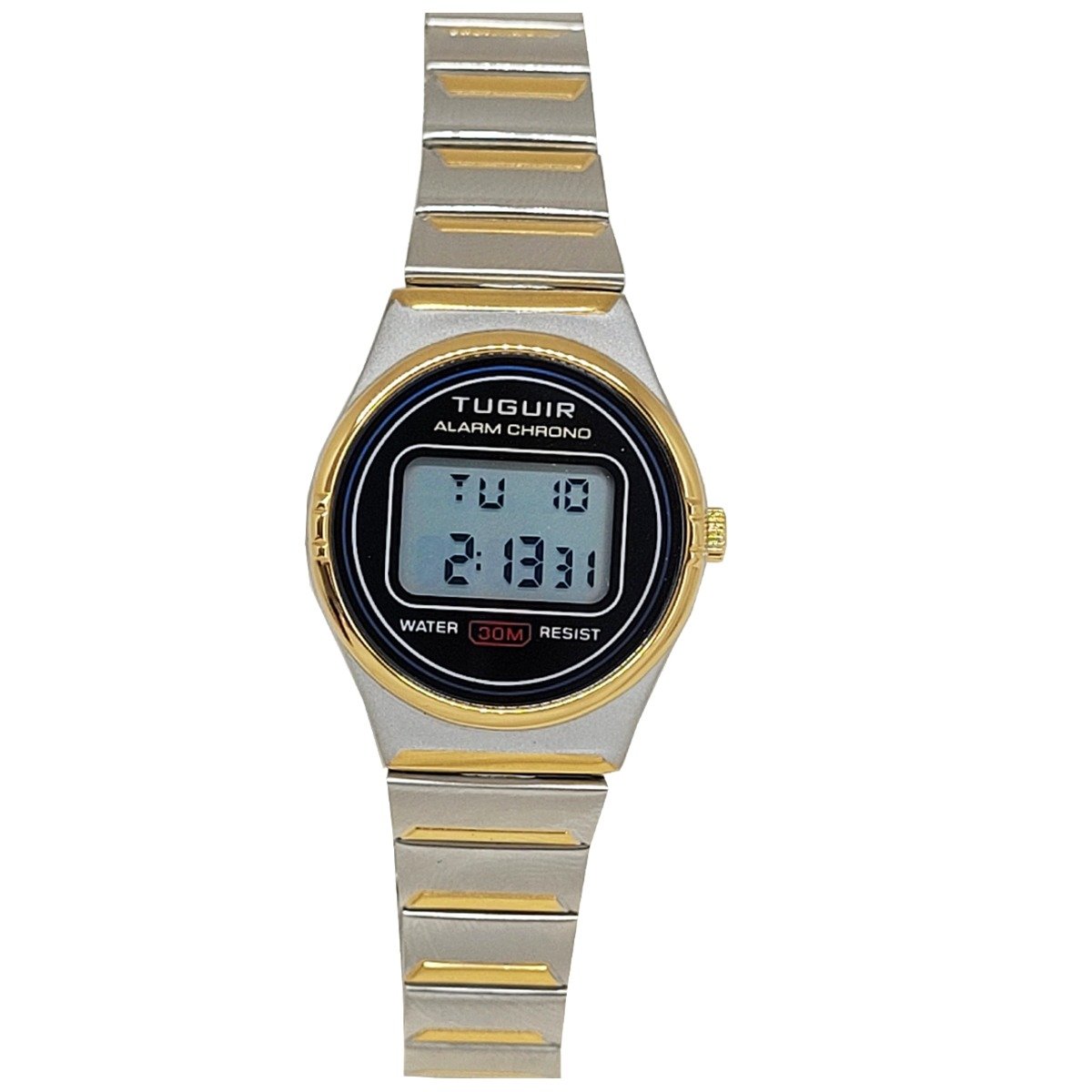 Relógio Unissex Tuguir Digital TG30329 Dourado Prata/Dourado