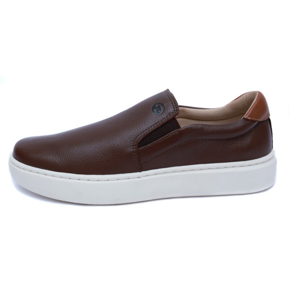 Têinis Slip On Masculino Couro Casual Clube do Sapato de Franca RN ...