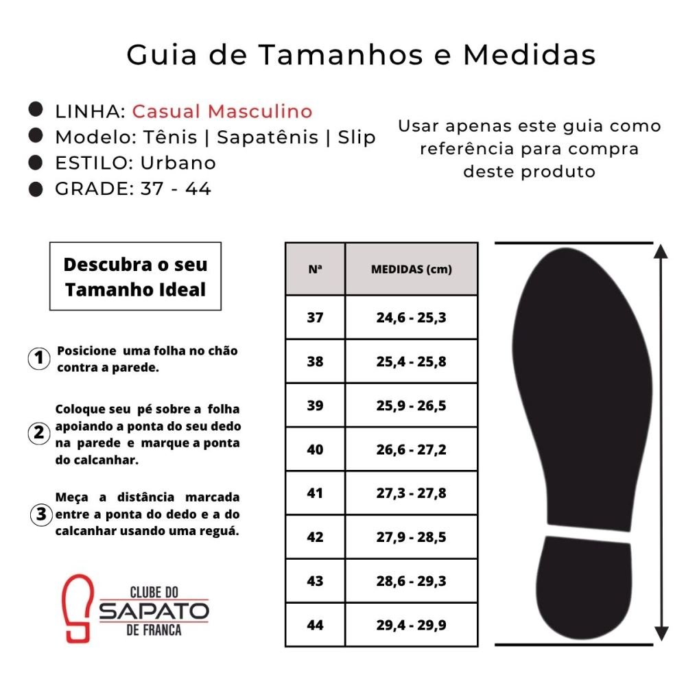 Têinis Slip On Masculino Couro Casual Clube do Sapato de Franca RN ...