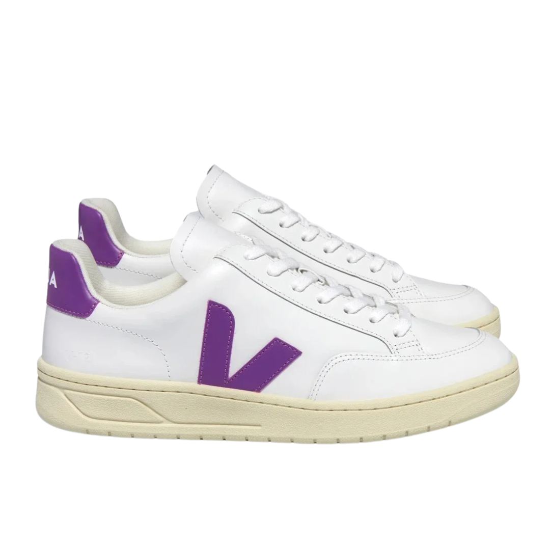 Tênis Veja Feminino V-12 White Cosmos Couro Branco