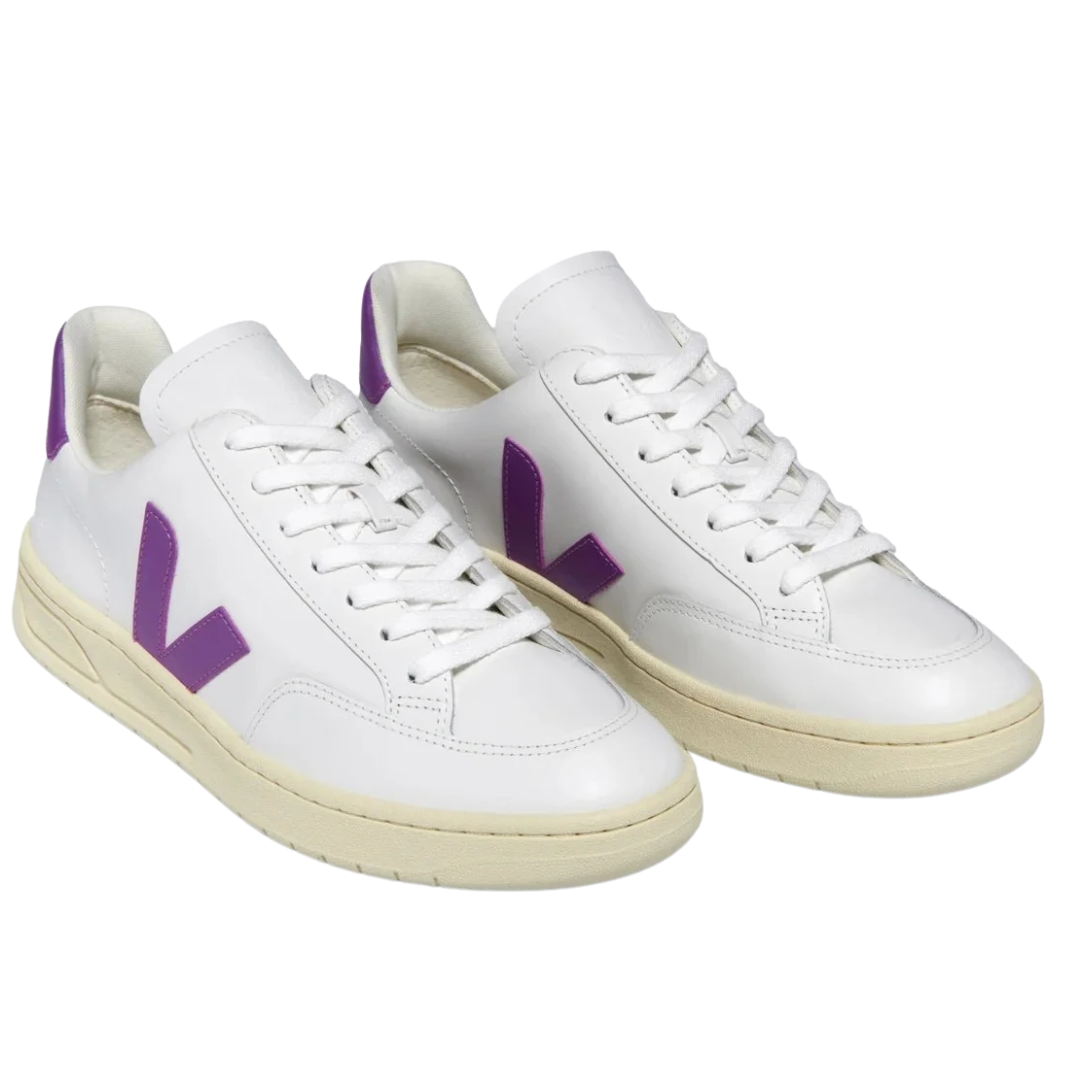 Tênis Veja Feminino V-12 White Cosmos Couro Branco