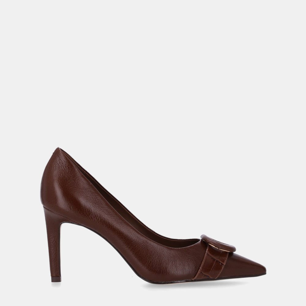 Scarpin Croco Trufa Com Atacama Trufa - 80480036 Trufa