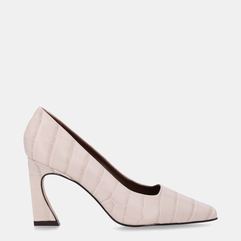 Scarpin Croco Panna - 81100002 Panna
