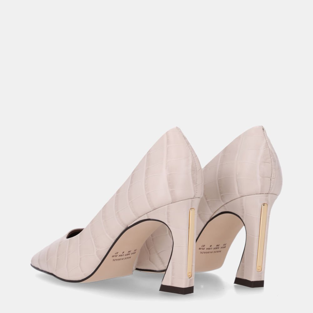Scarpin Croco Panna - 81100002 Panna