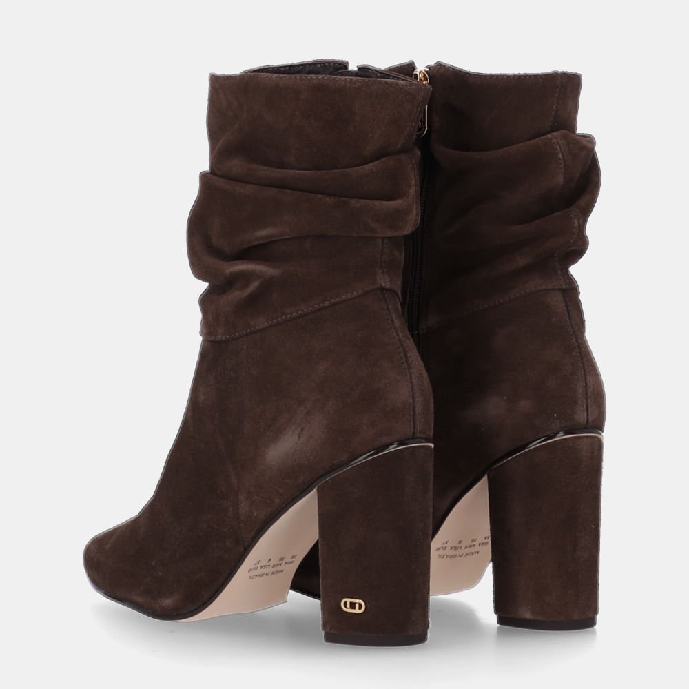 Bota Cano Médio Camurça Cacau - 56510008 Cacau