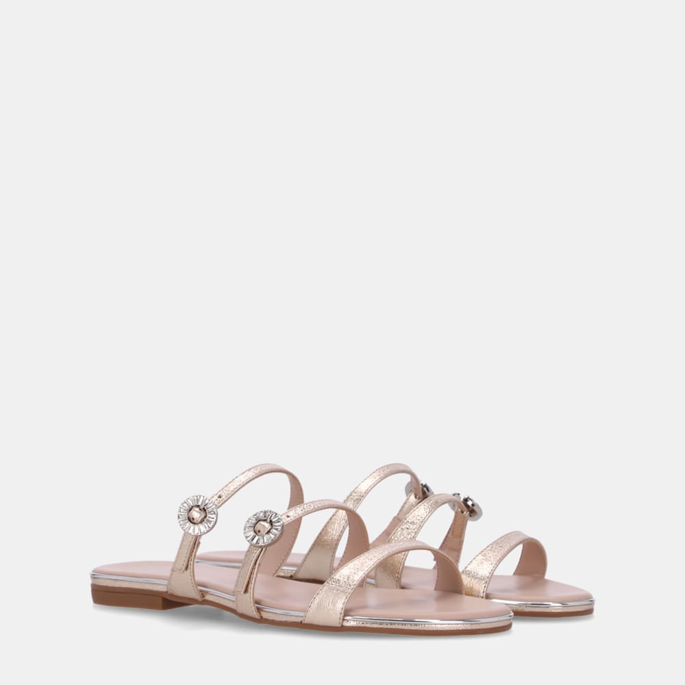 Chinelo Couro Vênus Ouro - 54870073 Ouro