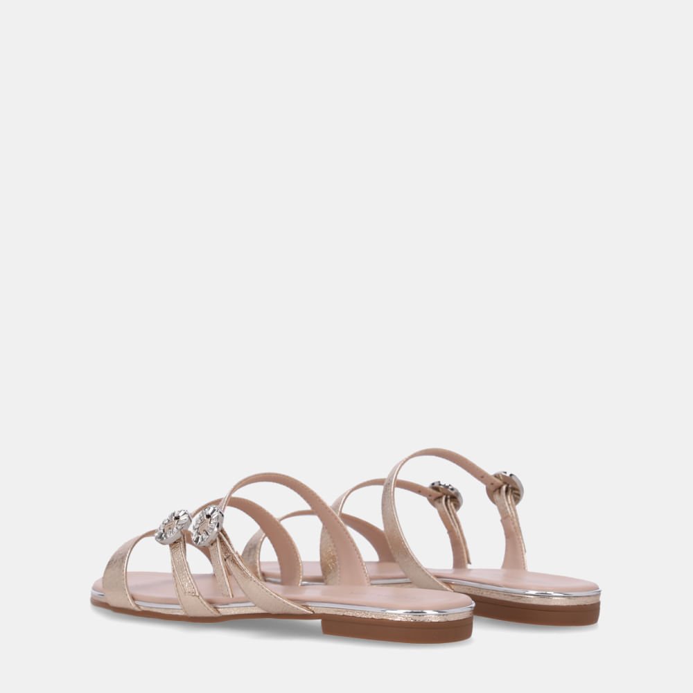 Chinelo Couro Vênus Ouro - 54870073 Ouro
