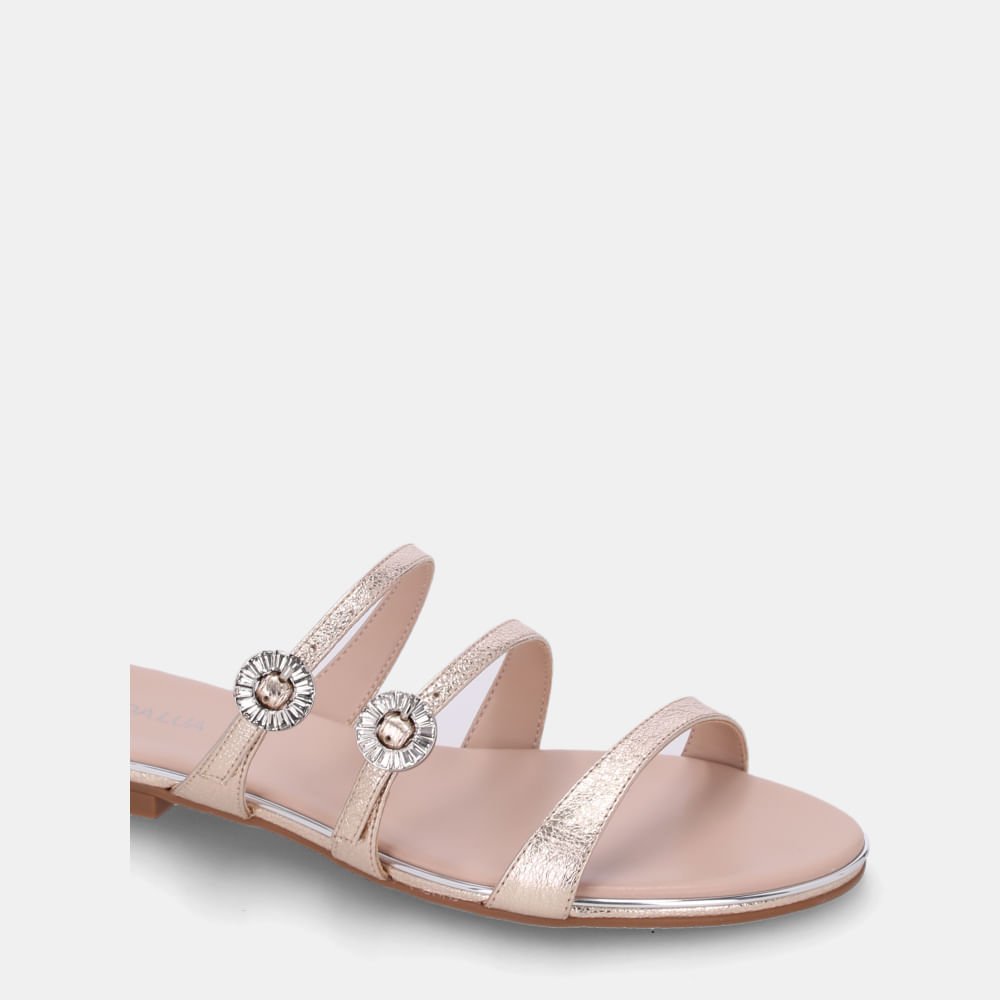 Chinelo Couro Vênus Ouro - 54870073 Ouro