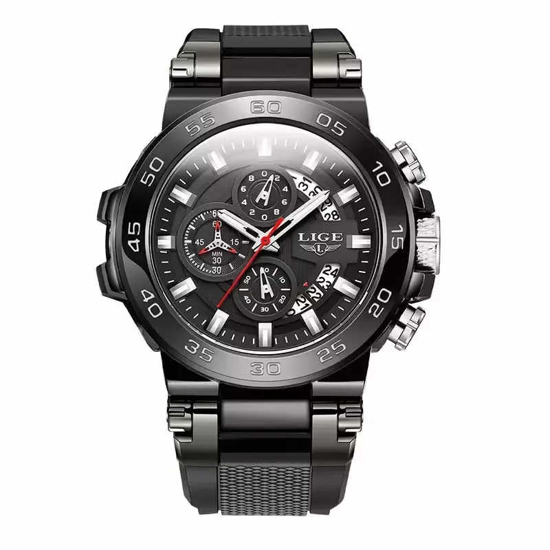 Relógios Masculino LG89147 Á Prova d´Água Militar Preto